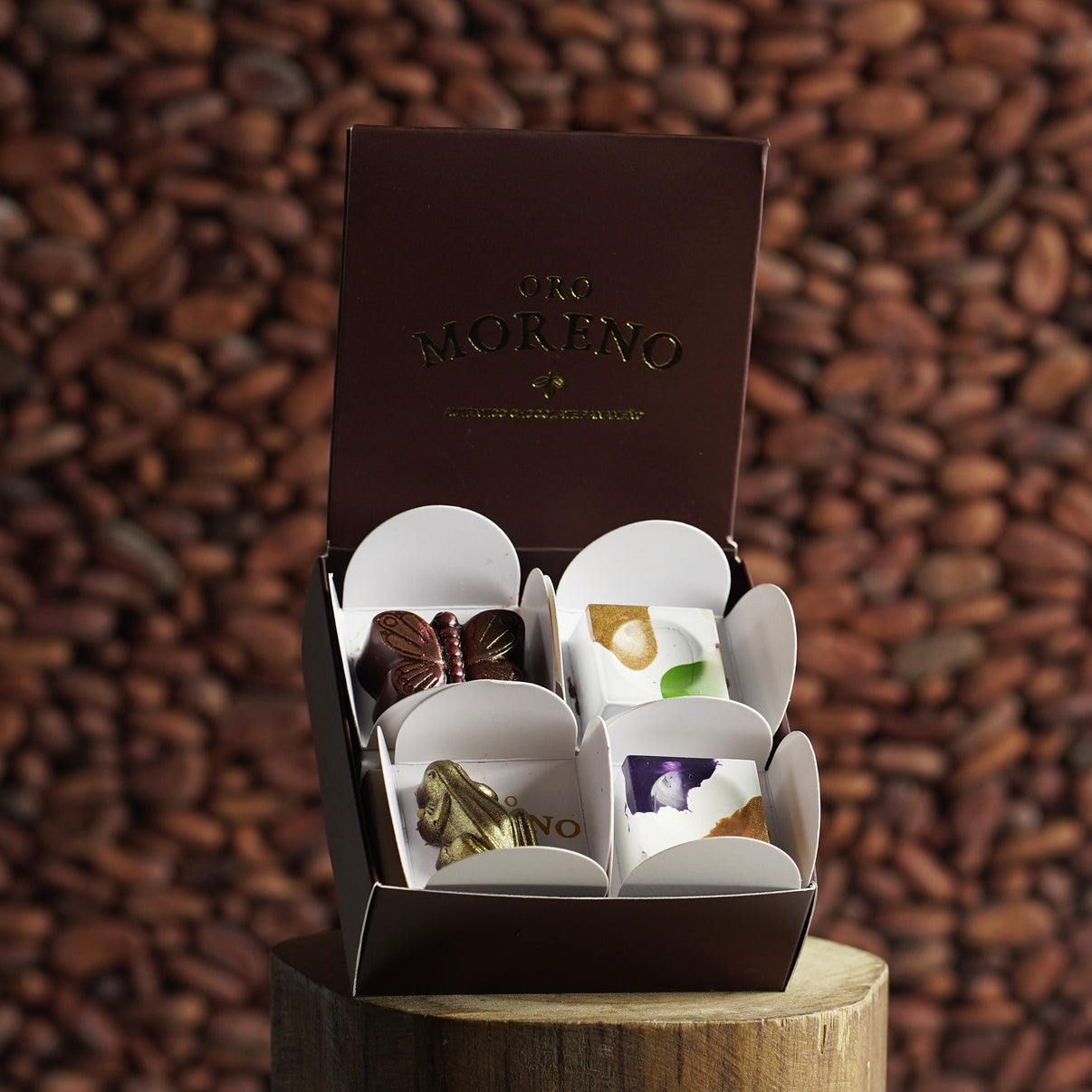 CAJA DE 4 BOMBONES SIN AZÚCAR – Oro Moreno Panamá